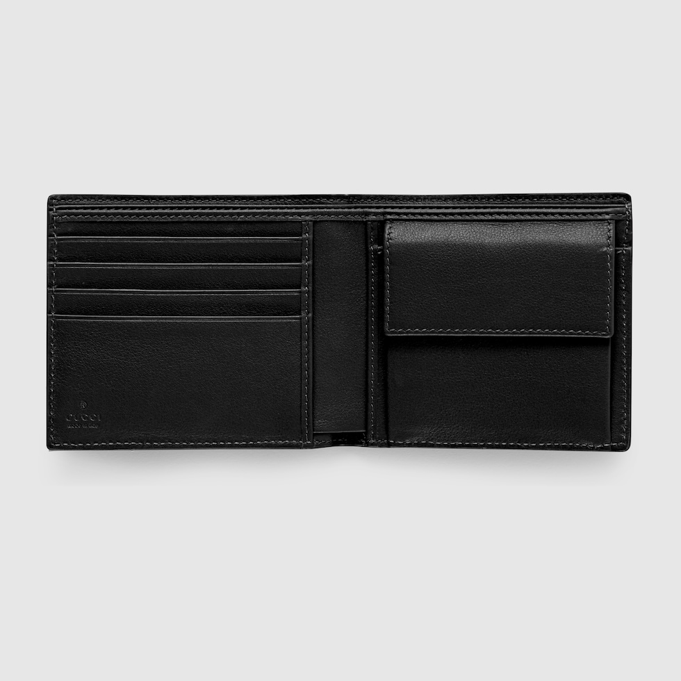 Gucci Imprint coin wallet in black GG leather | GUCCI® TR