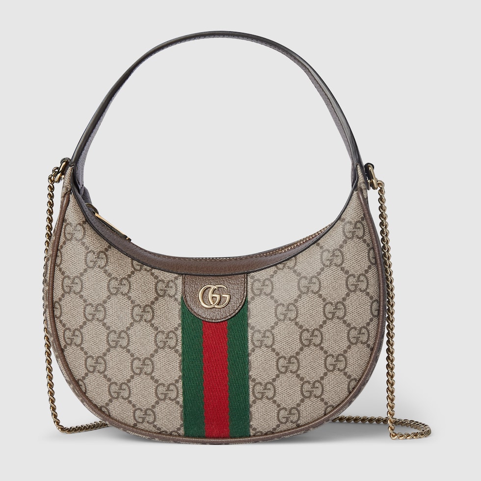 Ophidia small shoulder bag in beige and brown GG fabric | GUCCI® US