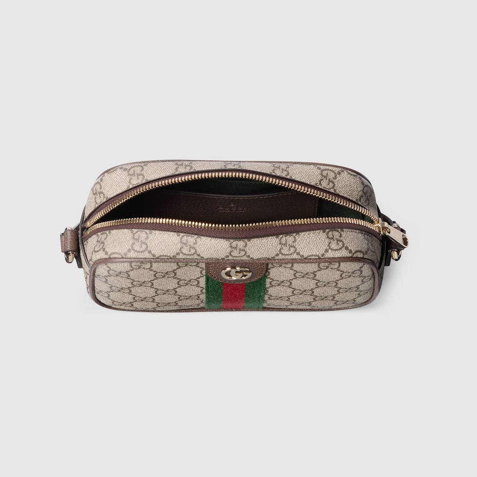 Ophidia small camera bag in beige and brown GG fabric | GUCCI® UK