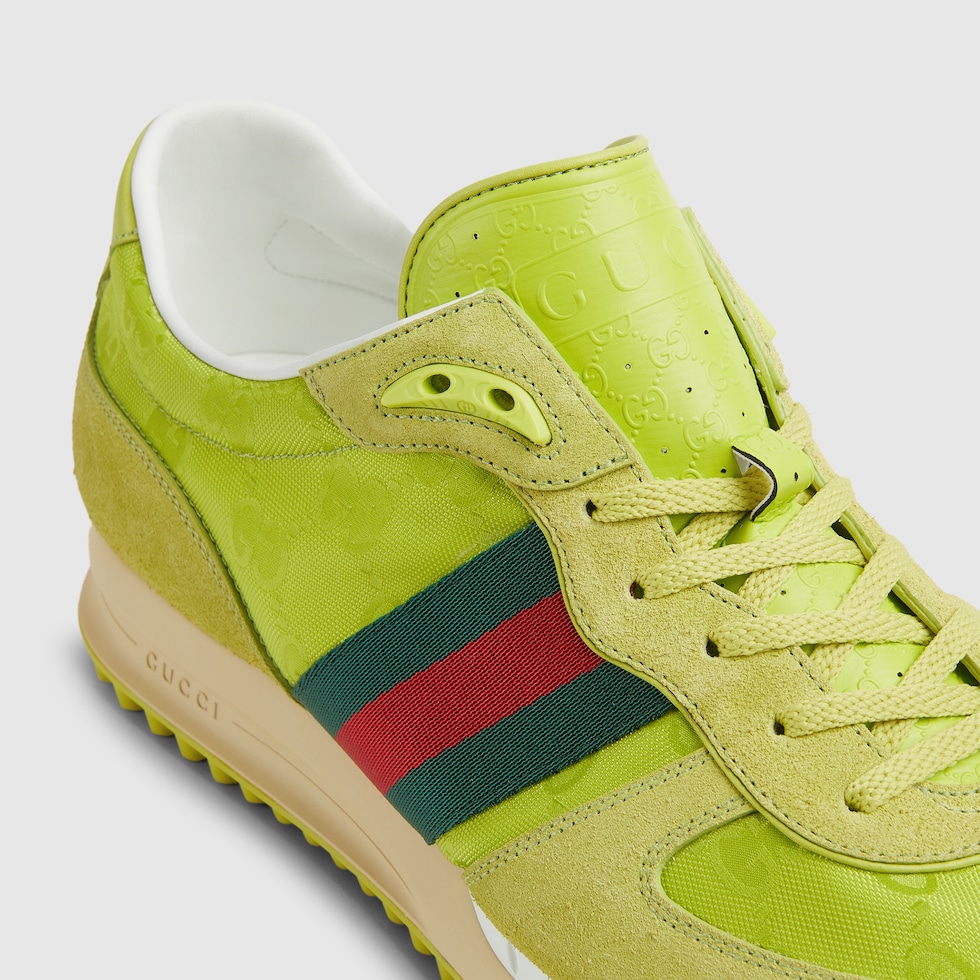 Men's Gucci Re-Motion sneaker in bright green Original GG canvas ...