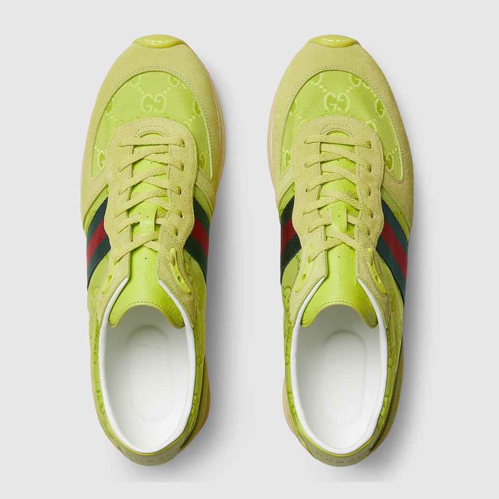 Men's Gucci Re-Motion sneaker in bright green Original GG canvas ...