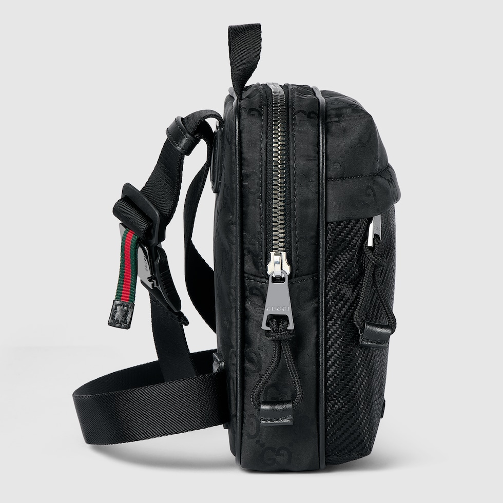 Gucci Nexus mini slingbag in black GG nylon | GUCCI® US