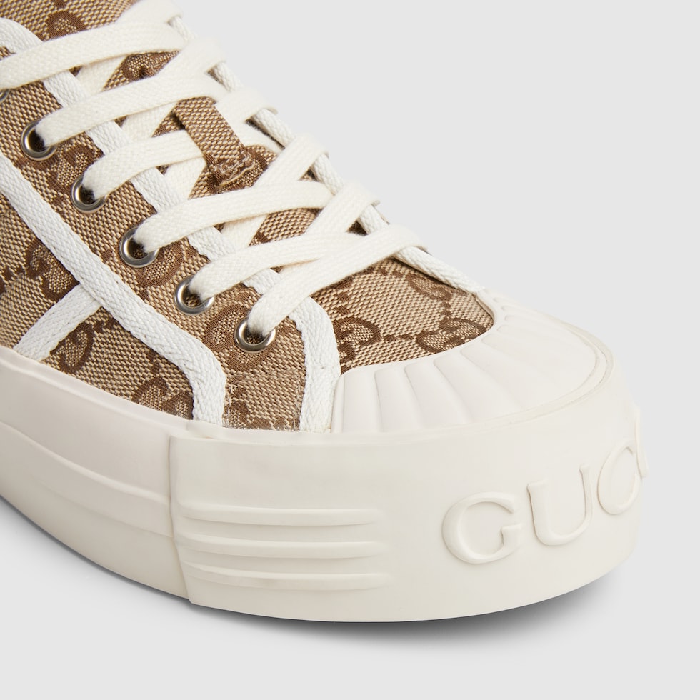 Women's chunky sneaker in beige and brown Original GG canvas | GUCCI® UK
