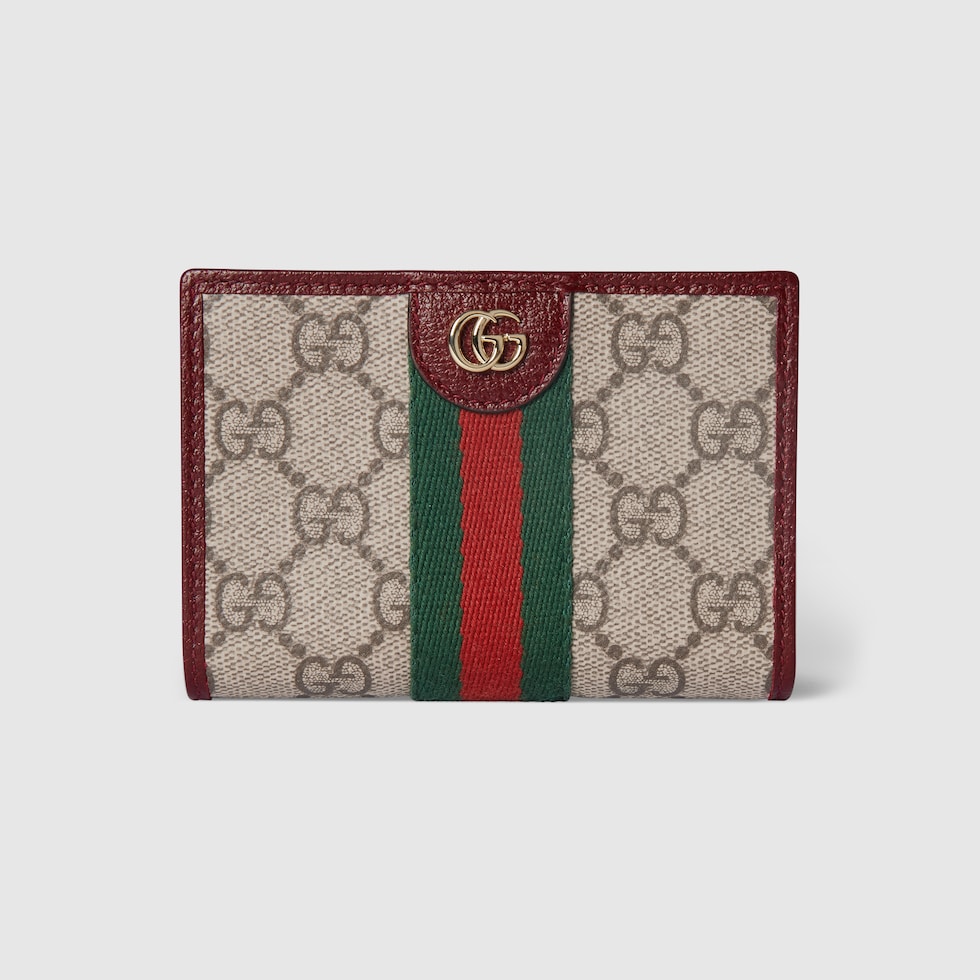 Ophidia small wallet in beige and brown GG Supreme | GUCCI® TH