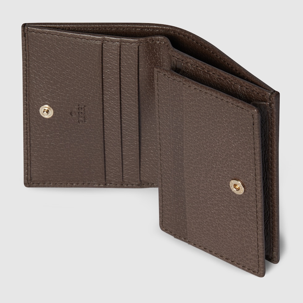 Ophidia small wallet in beige and brown GG Supreme | GUCCI® US