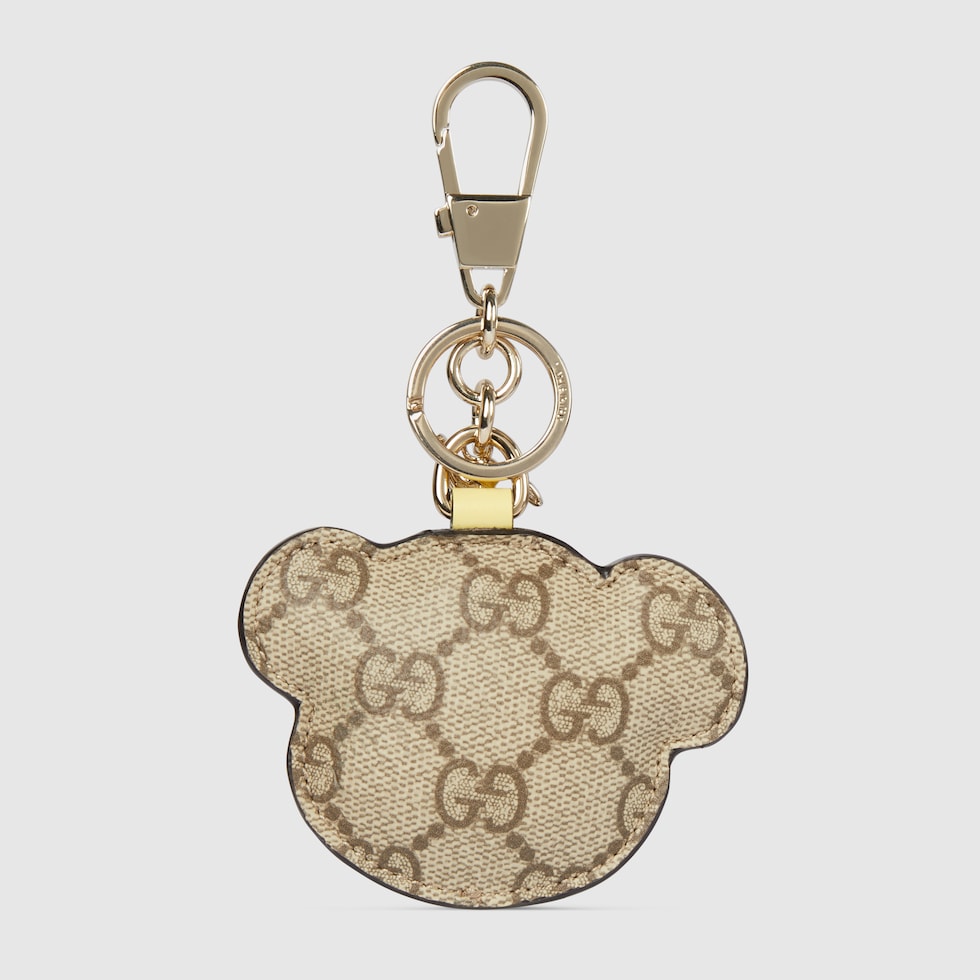 Dog-shaped keychain in multicolor leather | GUCCI® Australia