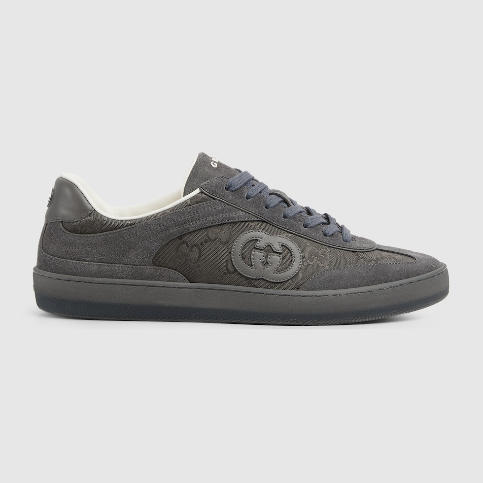 Men's G75 sneaker in grey suede | GUCCI® US