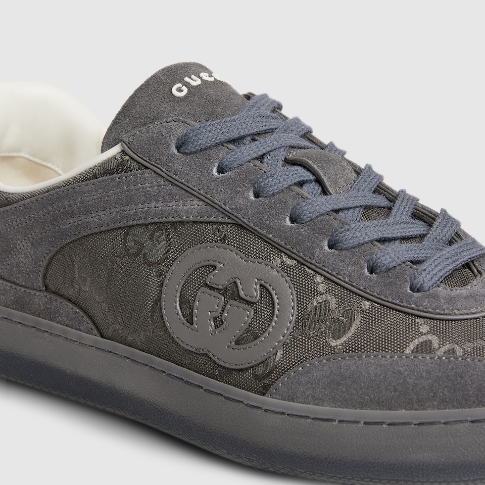 Men's G75 sneaker in grey suede | GUCCI® RO