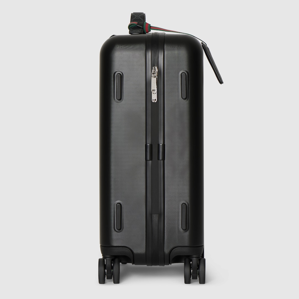 Gucci Porter Light cabin trolley in black polycarbonate | GUCCI® BE