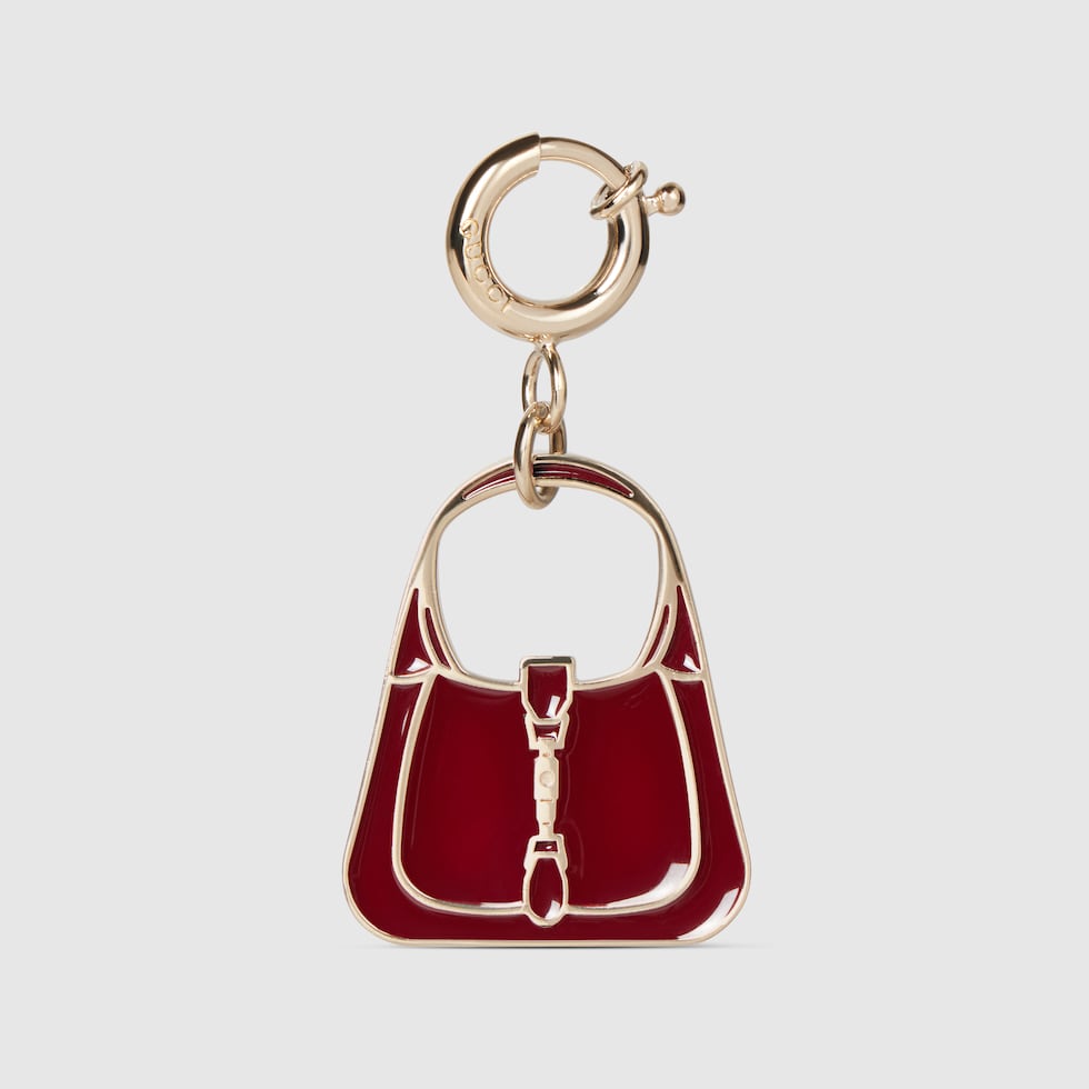 Jackie 1961 bag charm in Rosso Ancora red enamel | GUCCI® US