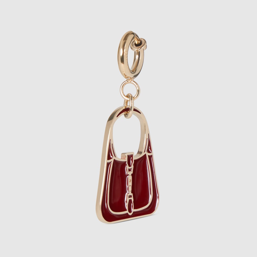 Jackie 1961 bag charm in Rosso Ancora red enamel | GUCCI® FI
