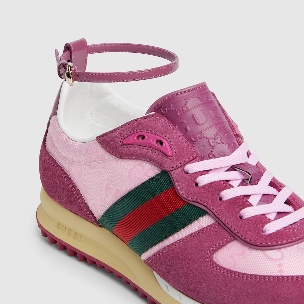 Women's Gucci Re-Motion sneaker in pink suede | GUCCI® GR
