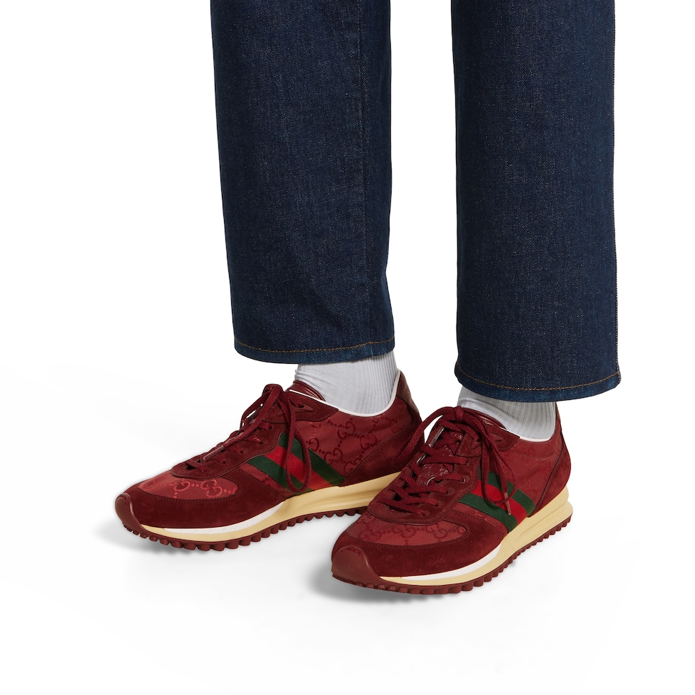 Zapatillas Gucci Re-Motion para hombre en lona Original GG en rojo ...
