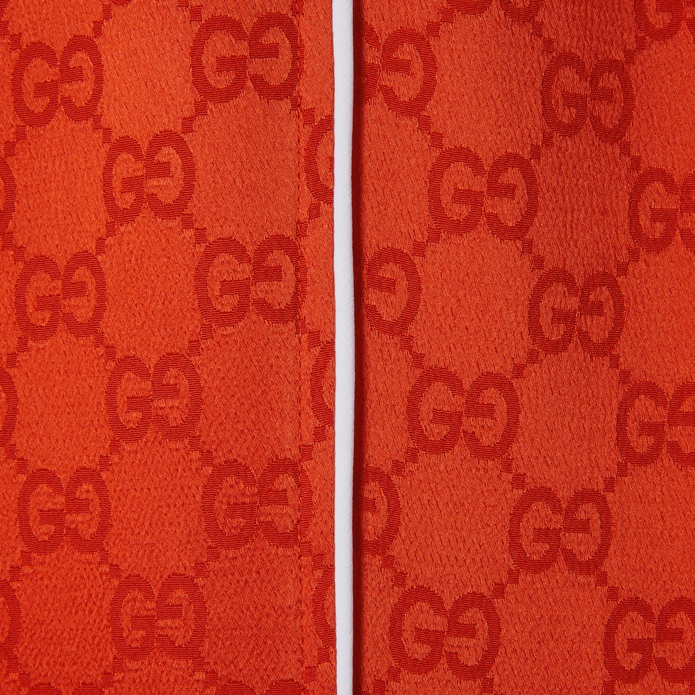 GG satin pants in bright orange | GUCCI® DK