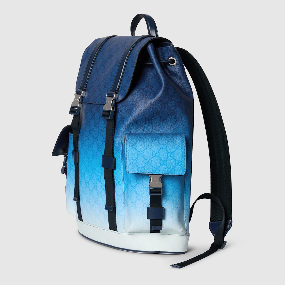 Gucci Chroma large backpack in gradient blue fabric | GUCCI® UK