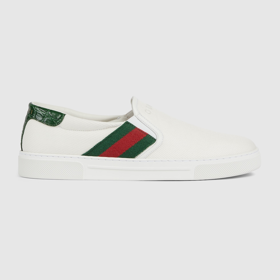 Men's Ace slip-on sneaker in white canvas | GUCCI® ZA