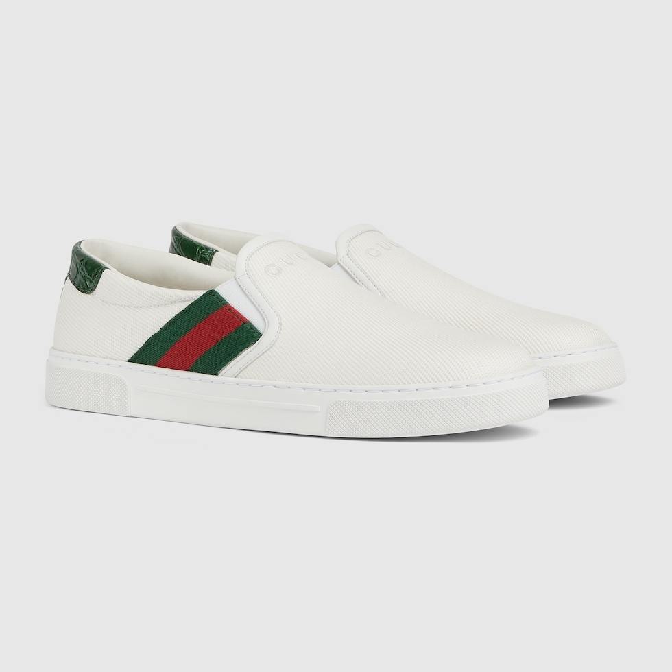 Men's Ace slip-on sneaker in white canvas | GUCCI® ZA