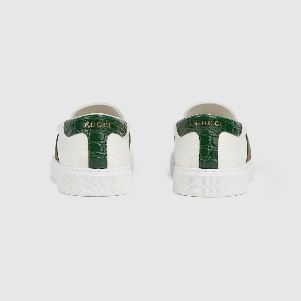 Men's Ace slip-on sneaker in white canvas | GUCCI® ZA