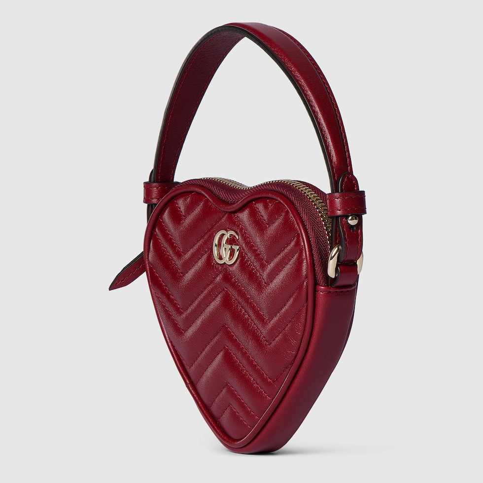 GG Marmont Mini-Tasche in Leder in Rosso Ancora Rot | GUCCI® DE