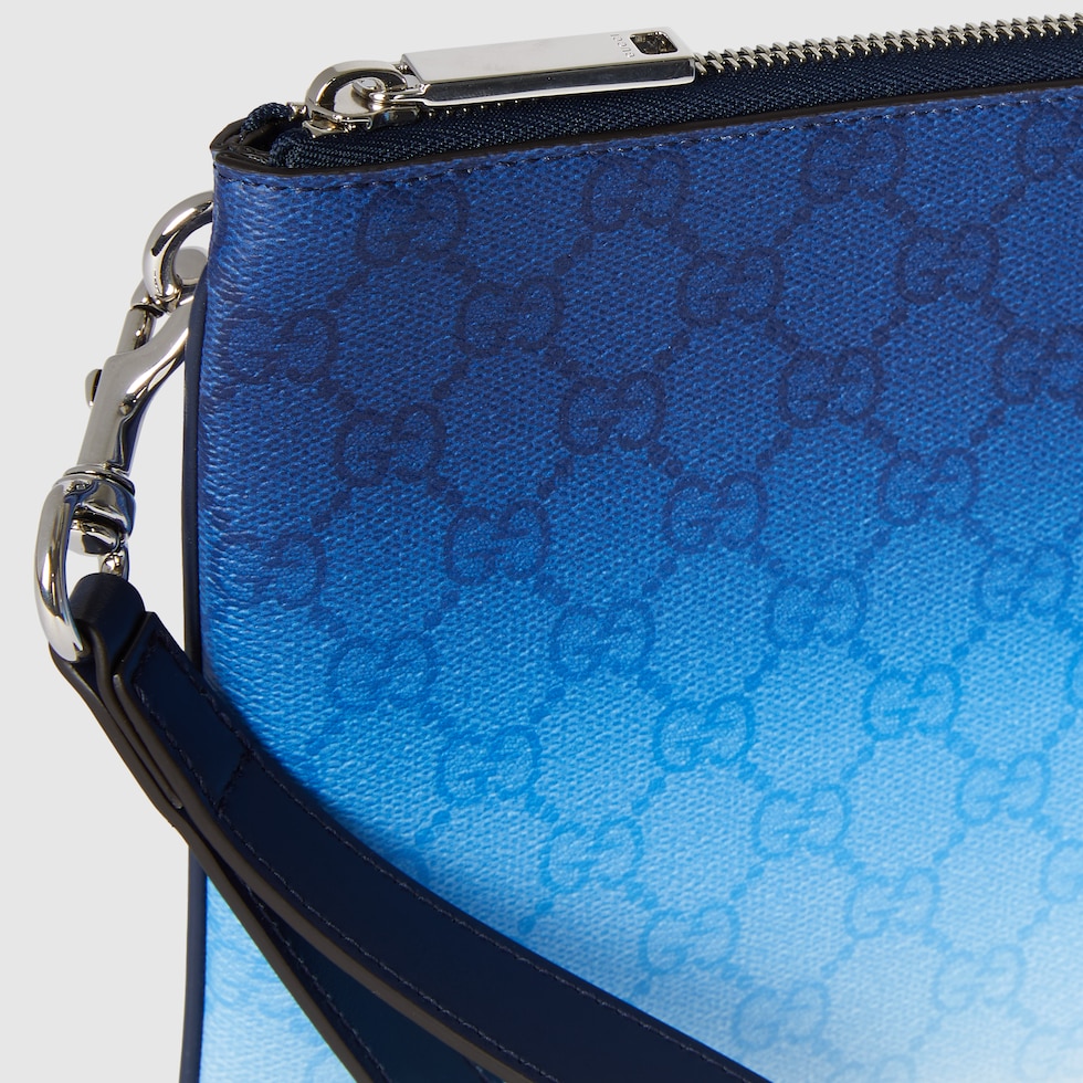 Gucci Chroma small pouch in gradient blue fabric | GUCCI® UK