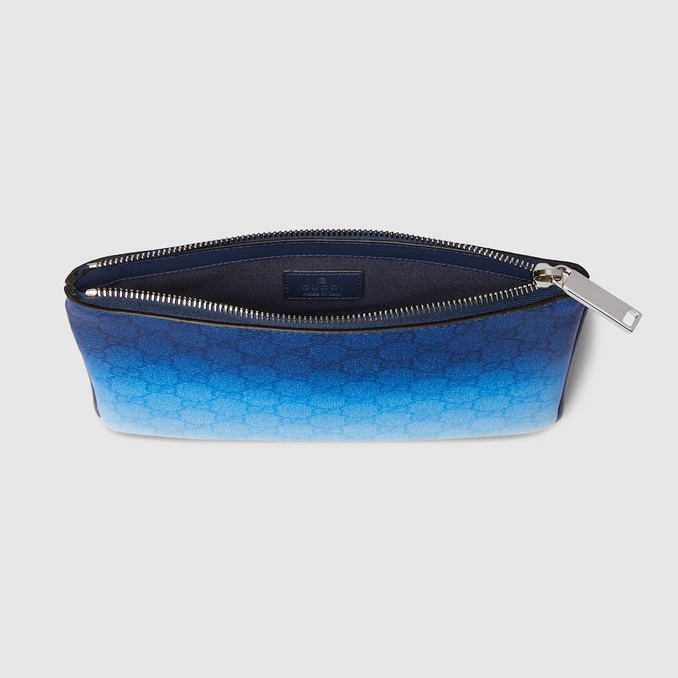 Gucci Chroma small pouch in gradient blue fabric | GUCCI® UK