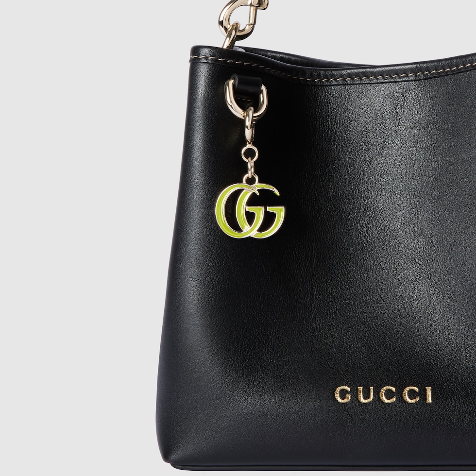 Double G bag charm in acid green enamel | GUCCI® TH