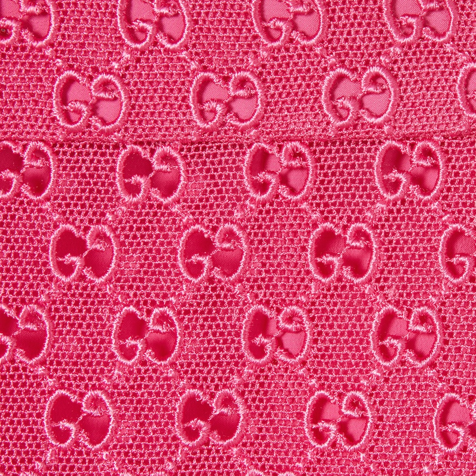 GG macramé skirt in bright pink | GUCCI® ZA