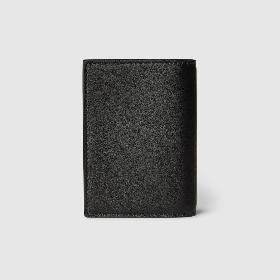 GG Marmont bi-fold card case in black soft leather | GUCCI® US