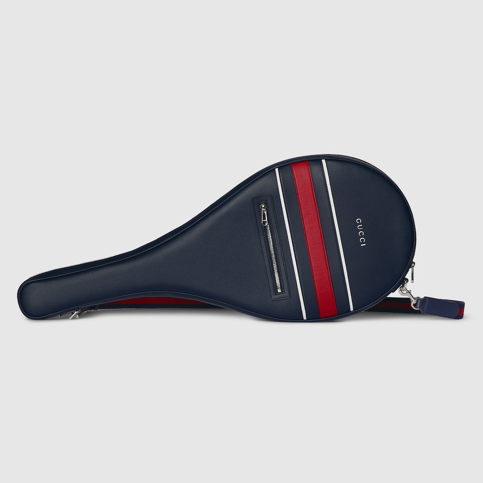 Gucci x HEAD tennis racket in dark blue and red | GUCCI® US