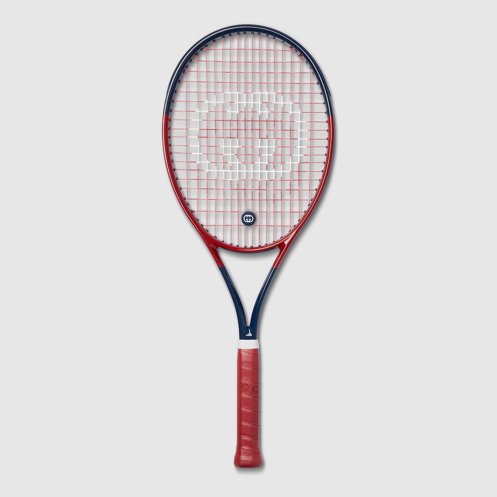 Gucci x HEAD tennis racket in dark blue and red | GUCCI® US