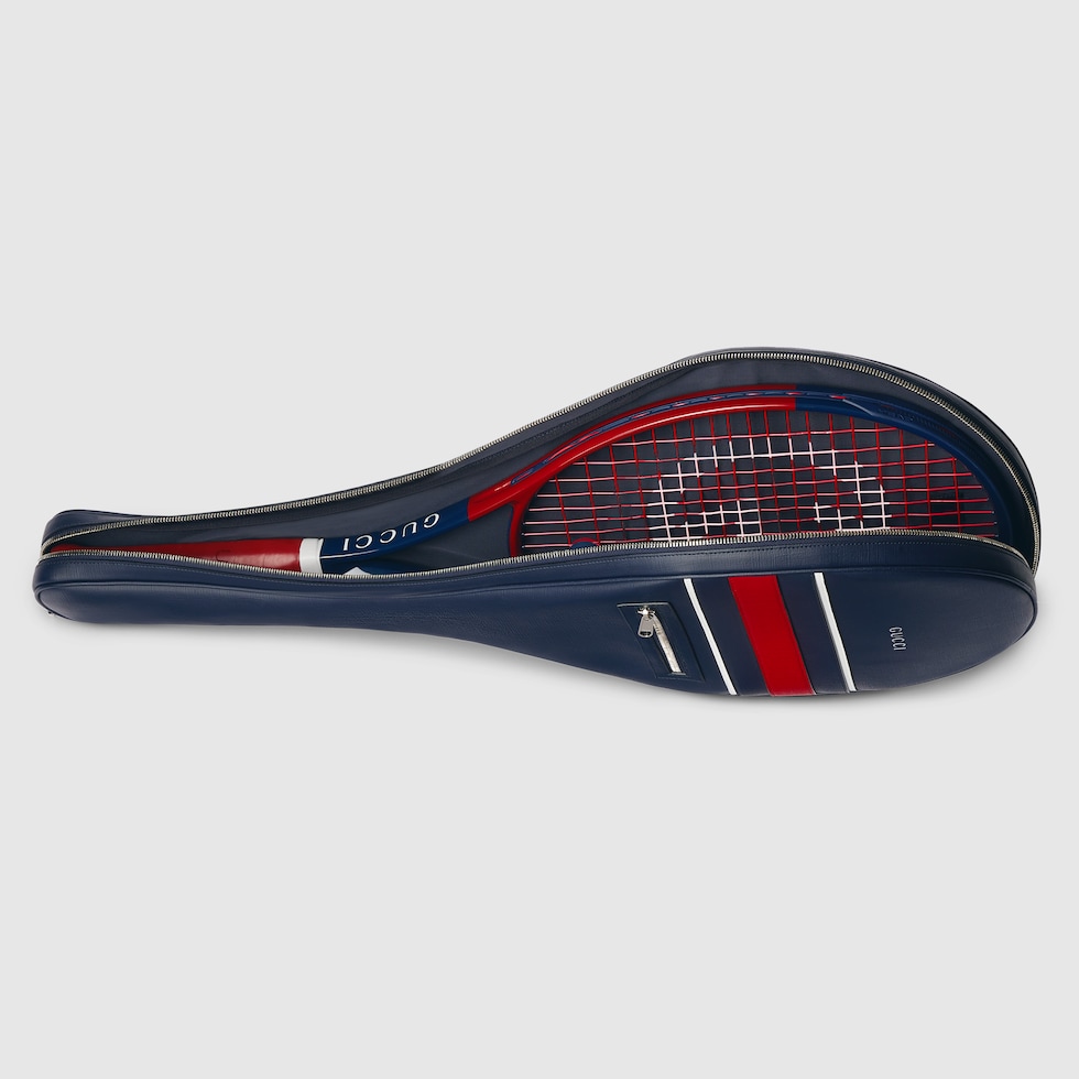 Gucci x HEAD tennis racket in dark blue and red | GUCCI® US