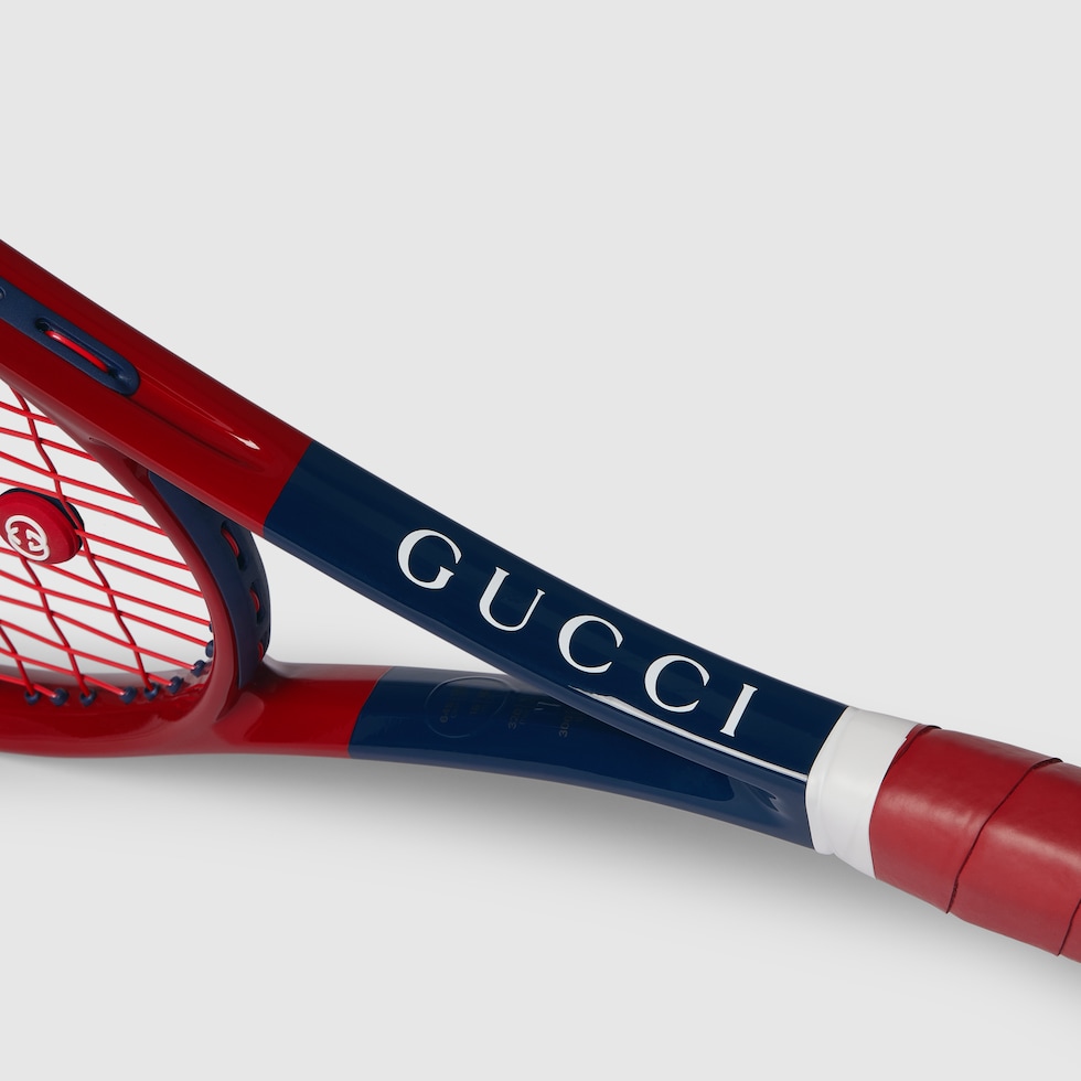 Gucci x HEAD tennis racket in dark blue and red | GUCCI® US