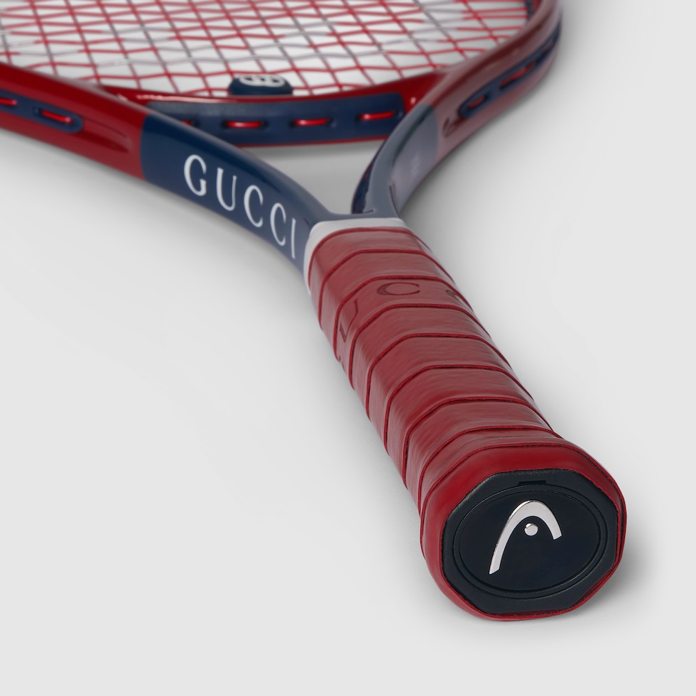 Gucci x HEAD tennis racket in dark blue and red | GUCCI® US