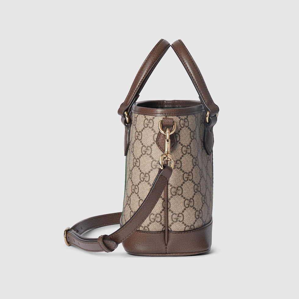 Ophidia small tote bag in beige and brown GG fabric | GUCCI® US
