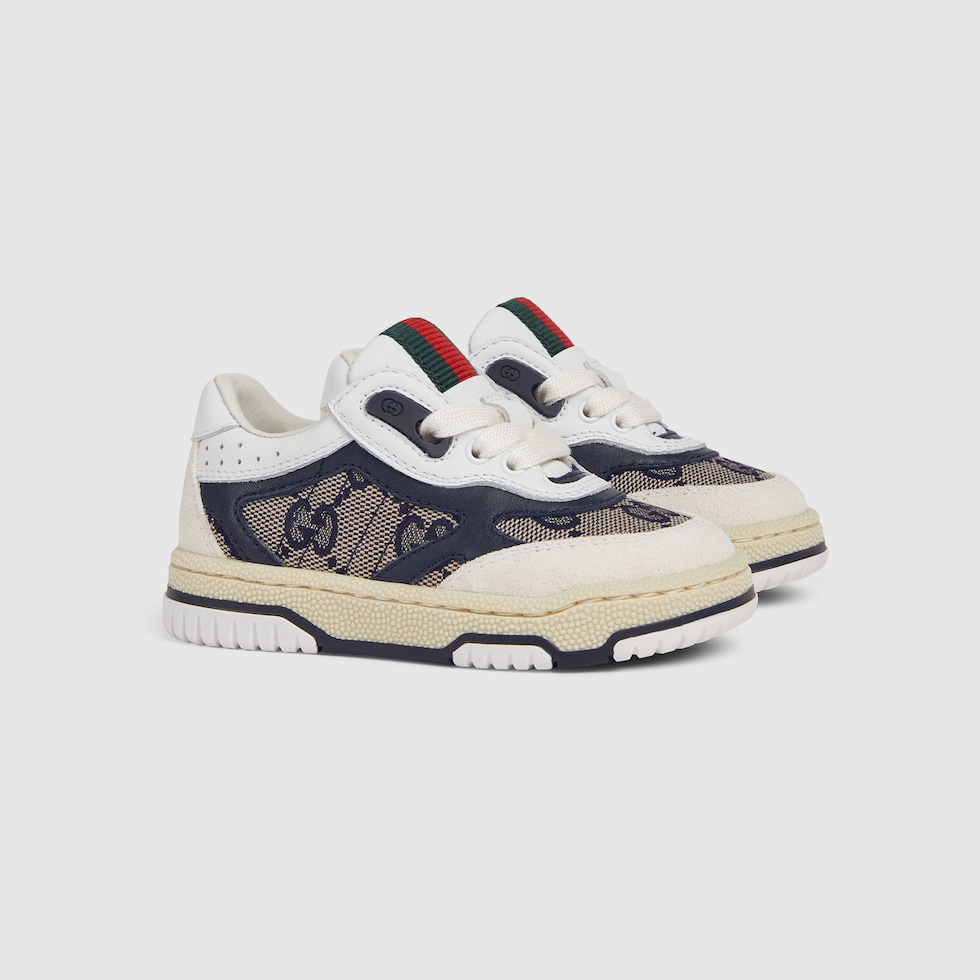 Toddler Gucci Re-Web sneaker in white leather | GUCCI® US