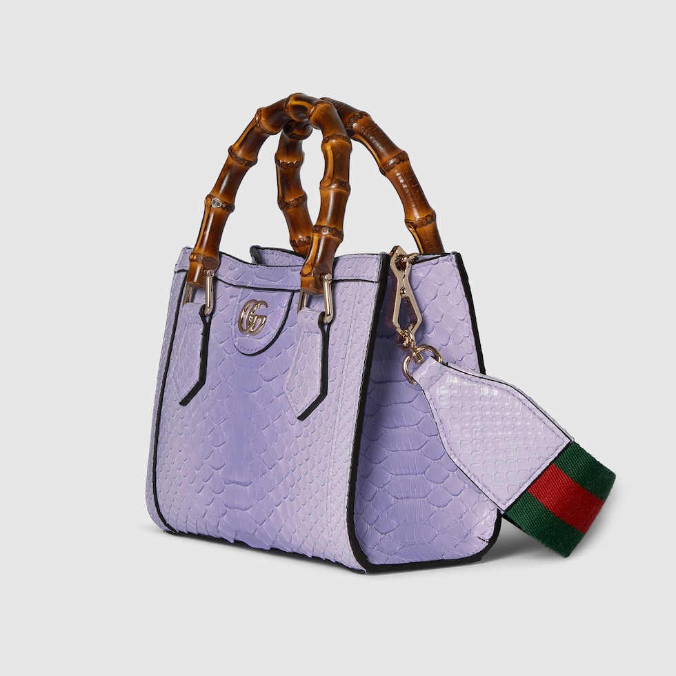 Gucci Diana small python tote bag in lilac | GUCCI® NL