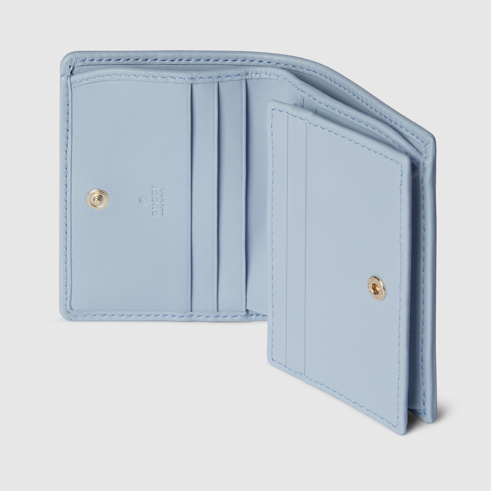 KW ®غوتشي |‎GG Emblem mini wallet in beige and brown GG fabric