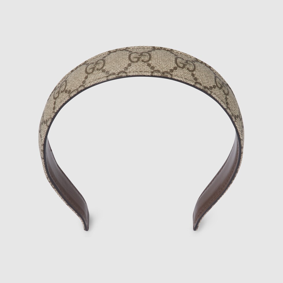 GG fabric hair band in beige and dark brown | GUCCI® US