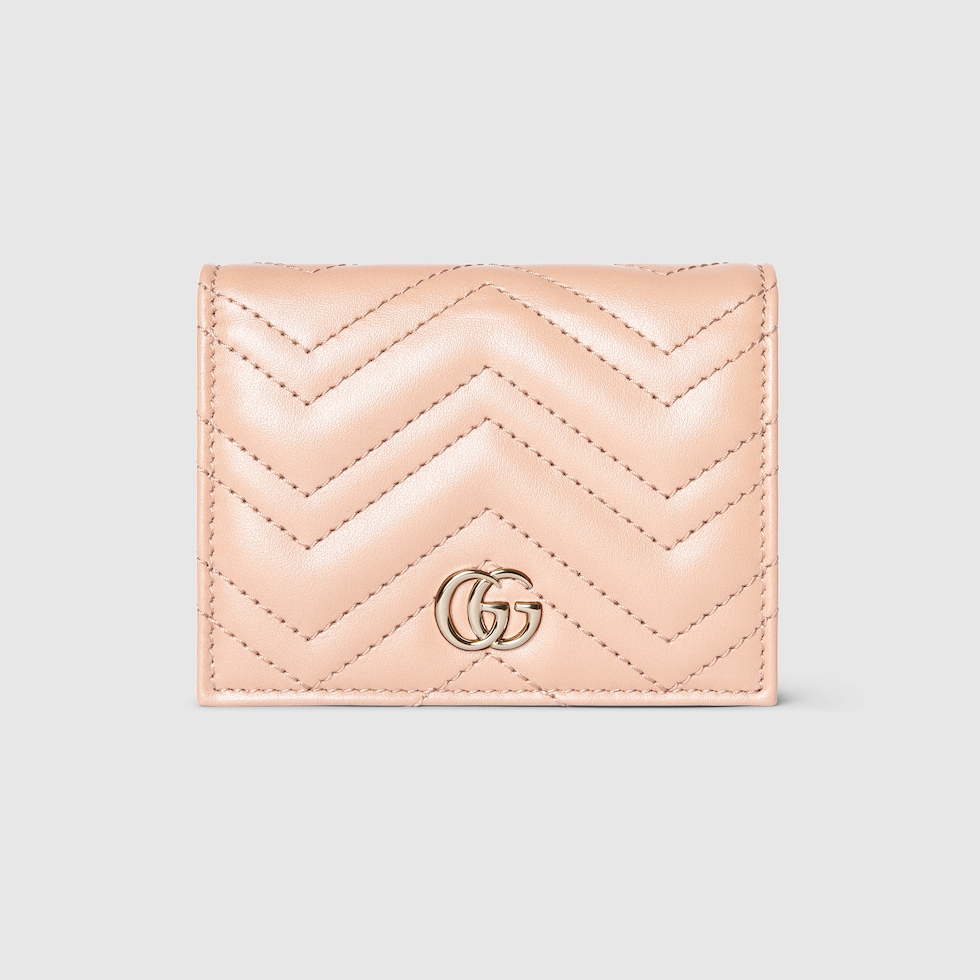 GG Marmont small wallet in pale pink leather | GUCCI® CA