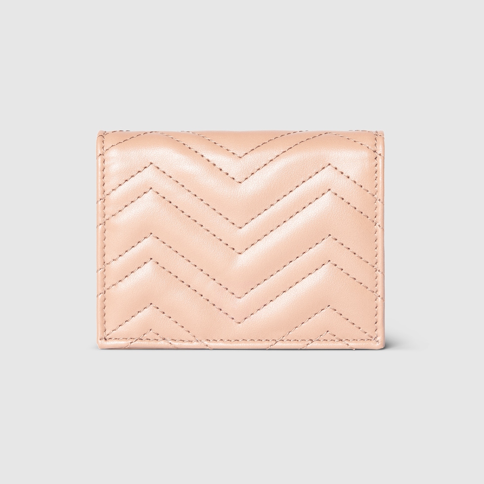 GG Marmont small wallet in pale pink leather | GUCCI® CA