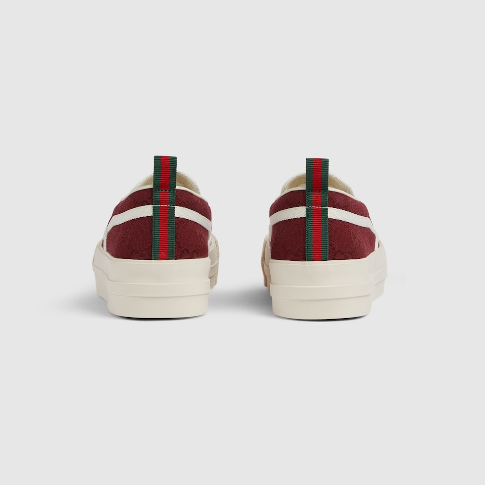 Women's slip-on sneaker in Rosso Ancora GG canvas | GUCCI® NL