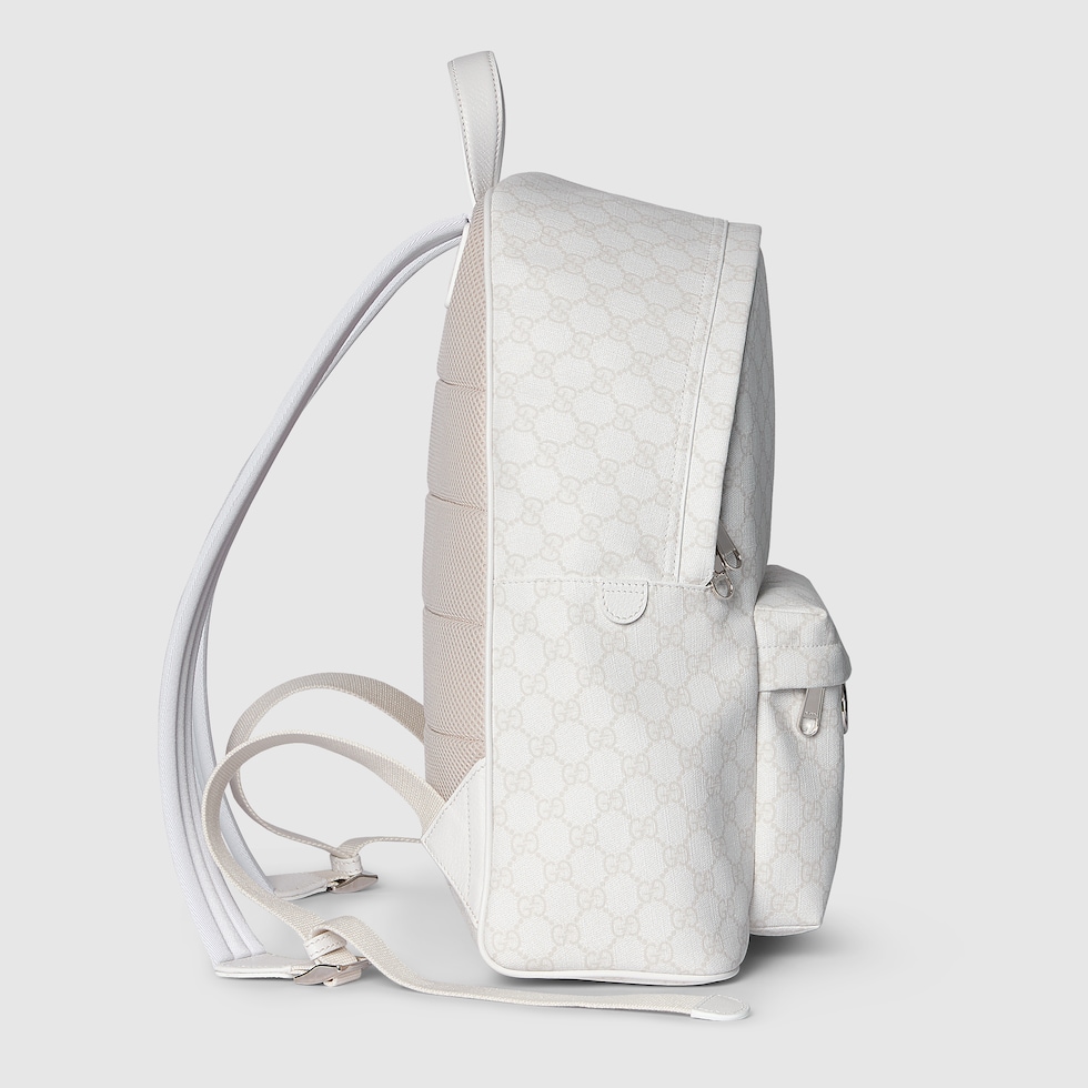Ophidia medium backpack in white GG Supreme | GUCCI® US