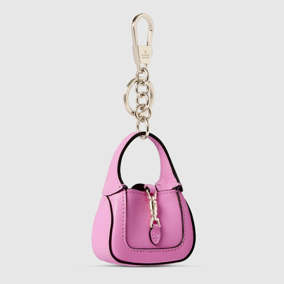 Keychain with Gucci Jackie 1961 in light gold-toned metal | GUCCI® US