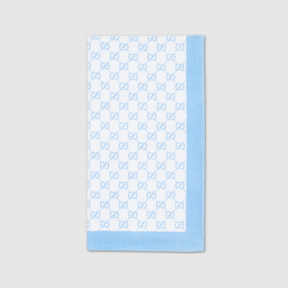 GG terrycloth beach blanket in white | GUCCI® CA