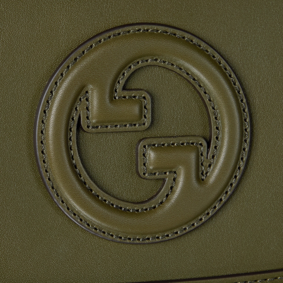 Gucci Blondie medium top handle bag in forest green leather | GUCCI® SG