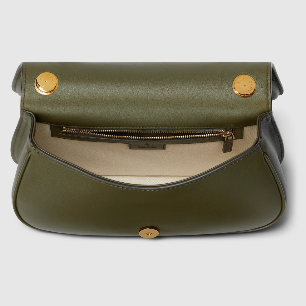 Gucci Blondie medium top handle bag in forest green leather | GUCCI ...