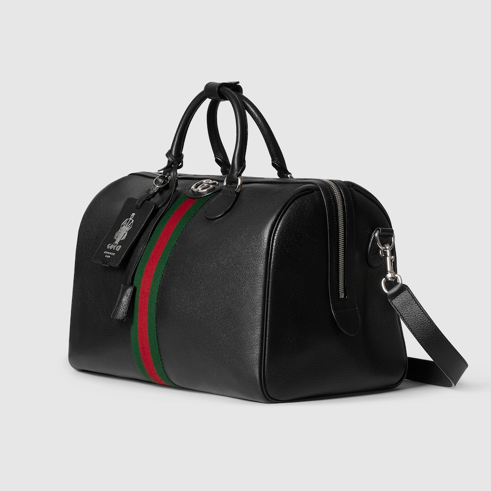 Gucci Savoy medium duffle bag in black leather | GUCCI® UK