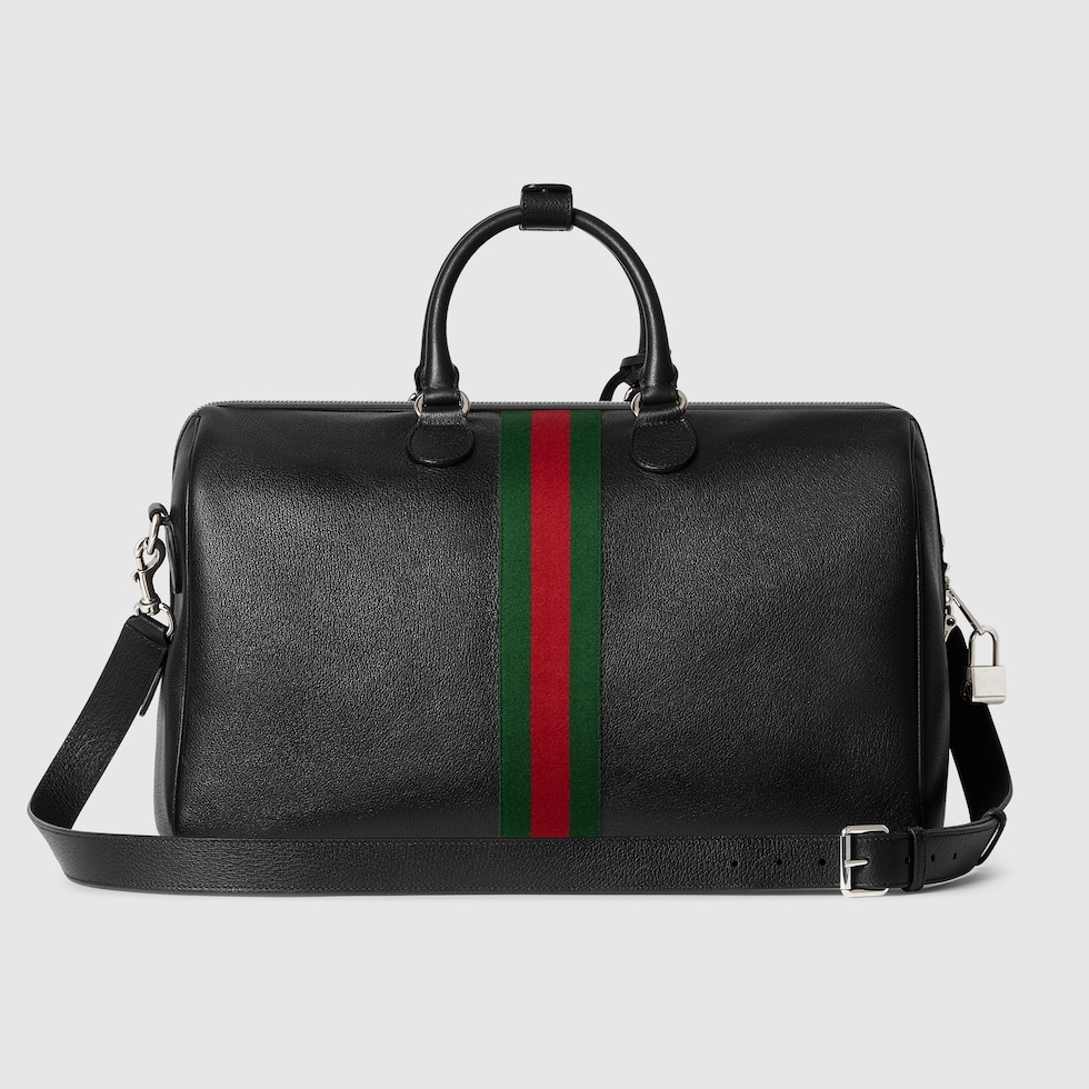 Gucci Savoy medium duffle bag in black leather | GUCCI® UK