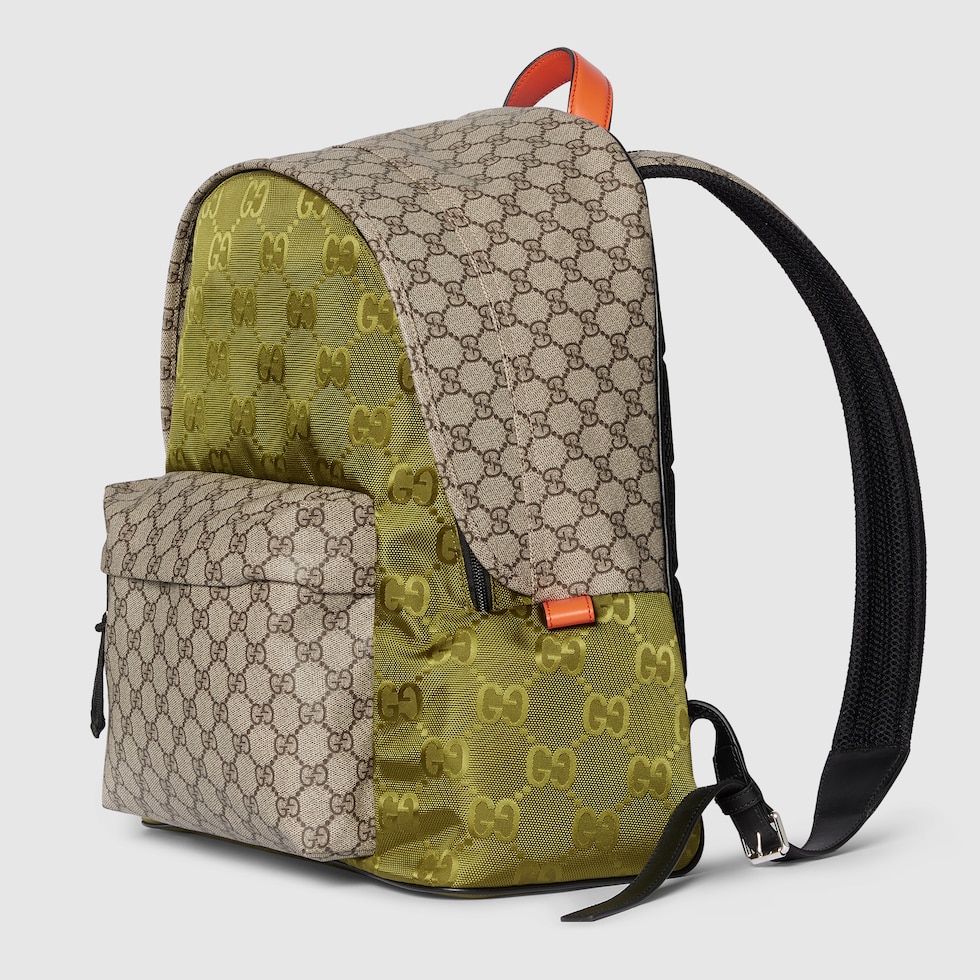 Gucci Match medium GG backpack in dark green GG nylon | GUCCI® US