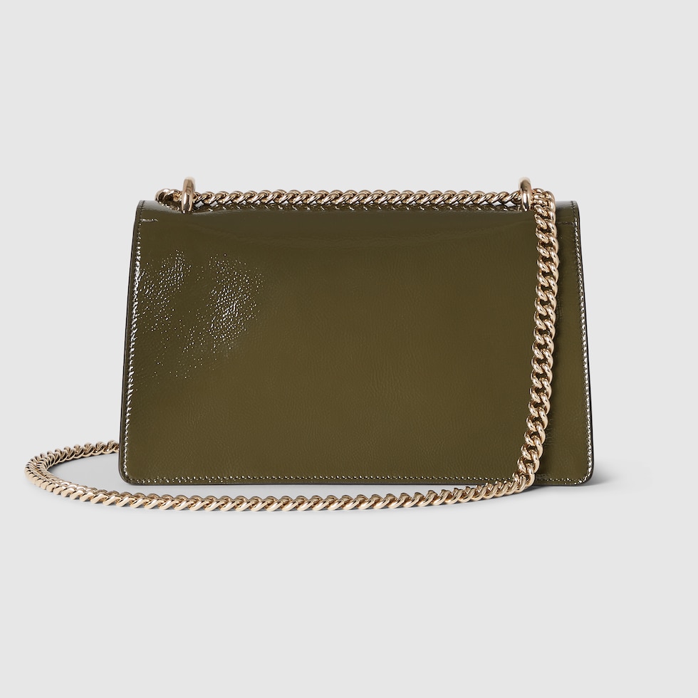 Dionysus medium shoulder bag in forest green patent leather | GUCCI® CA